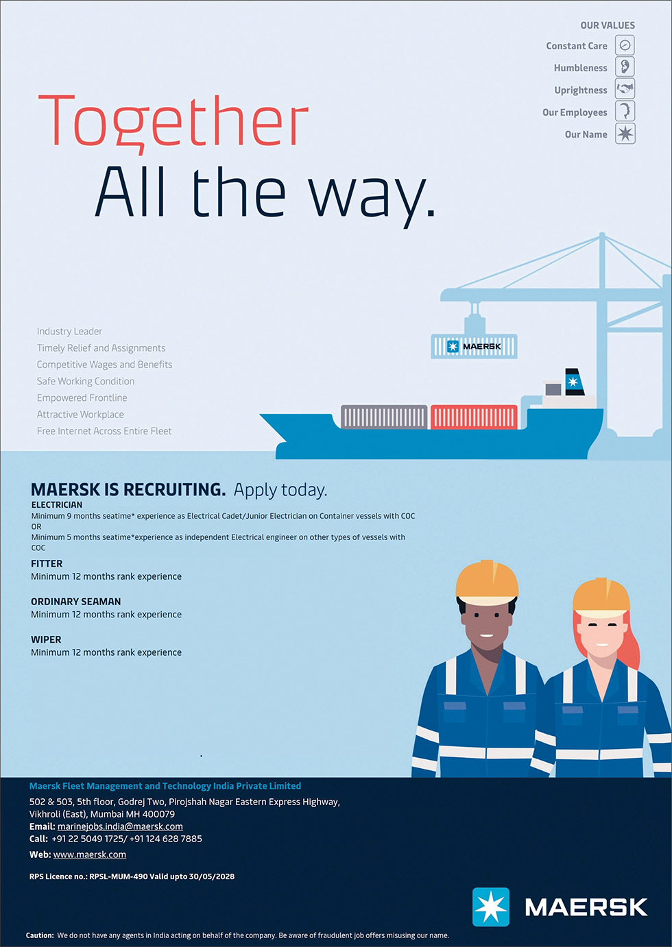Maersk crewing | Crewing Assistance | Sea Career